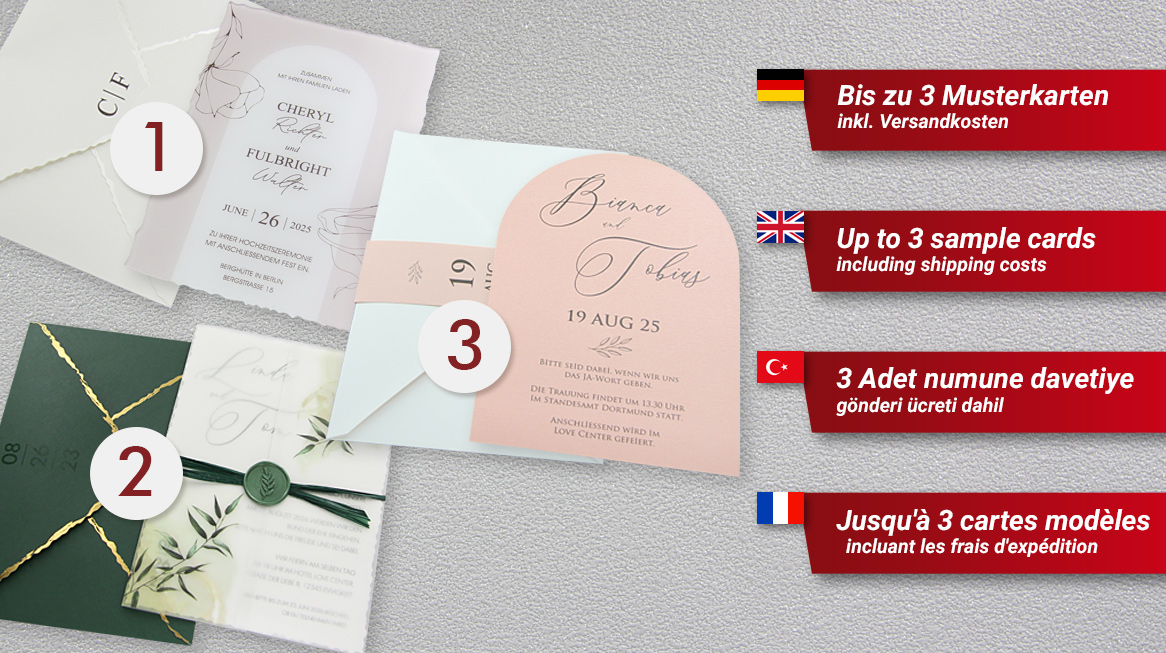 Musterkarten Set - Muster bestellen | Design Davetiye