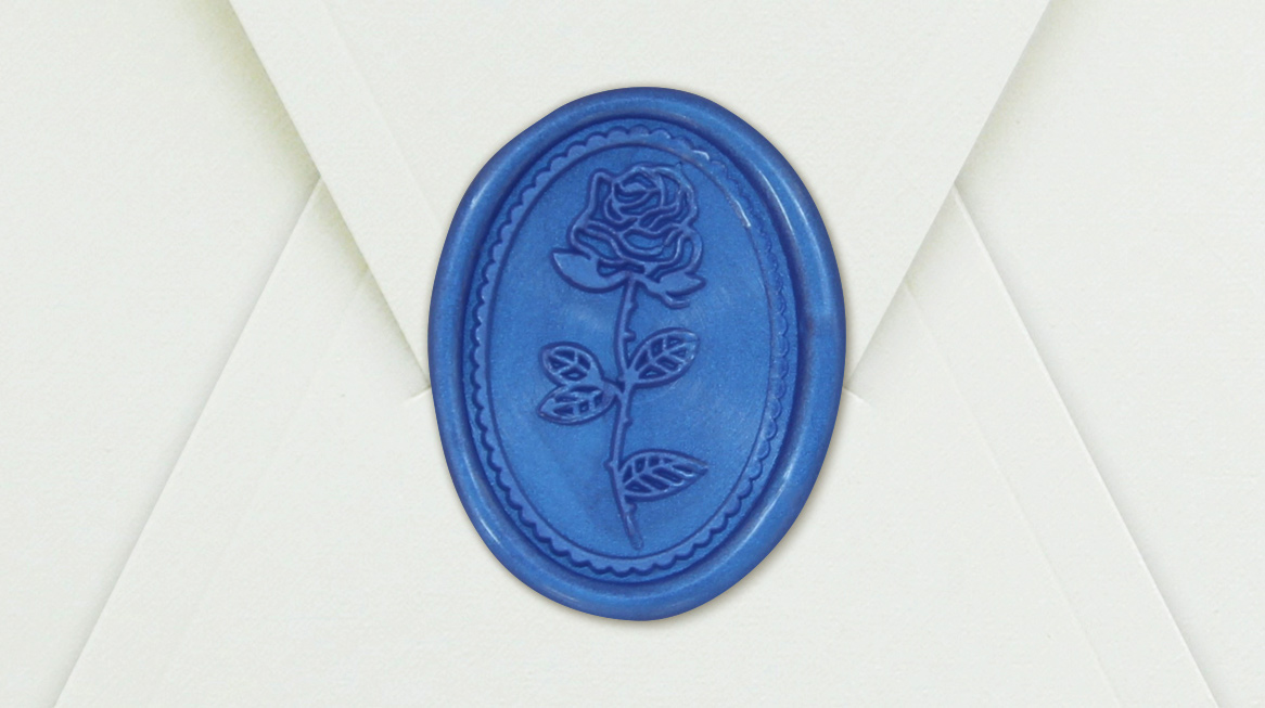 33001-07 - Siegel Oval ROSE - Blau | Design Davetiye